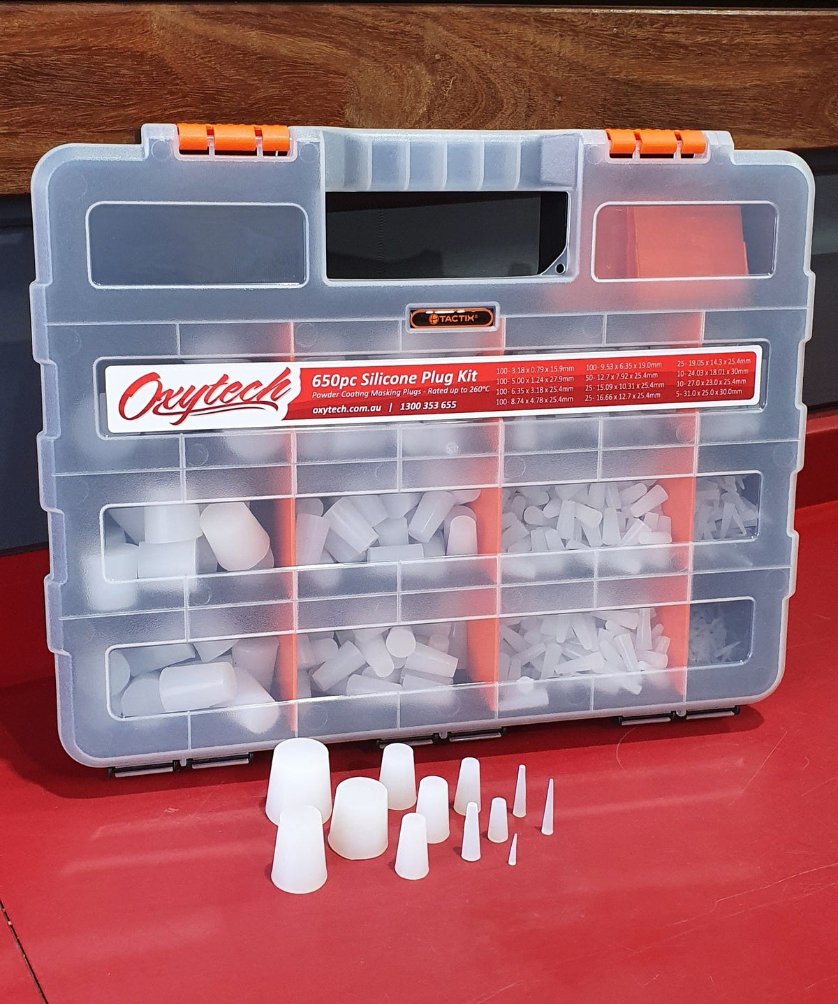 650-piece silicon plug masking kit — Oxytech Powder Coatings