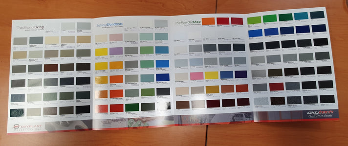 Oxytech - Oxyplast Colour Chart (Colour Card)