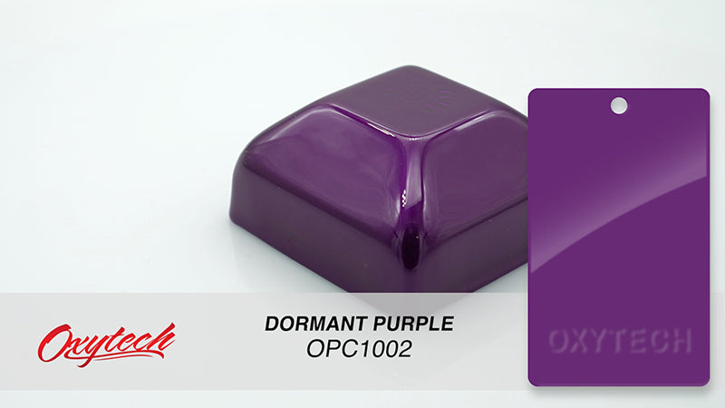 DORMANT PURPLE colour sample panel — Oxytech Powder Coatings