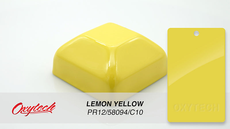 LEMON YELLOW colour sample panel — Oxytech.com.au