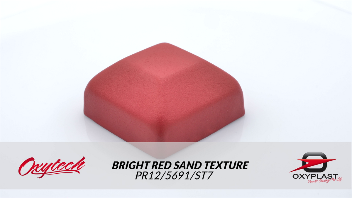 BRIGHT RED SAND TEXTURE — Oxytech Powder Coatings